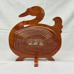 Accents | Vintage Wooden Duck Trivet French Country Kitchen Decor Inlay ...